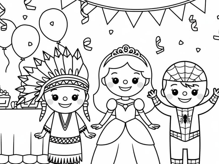 Ausmalbilder für Fasching – kostenlos zum Ausdrucken!